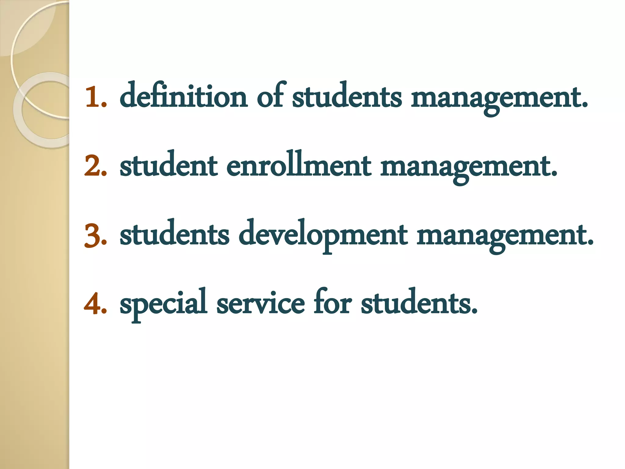 Student management | PPTX