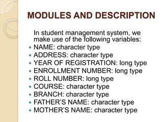 Student management system | PPTX
