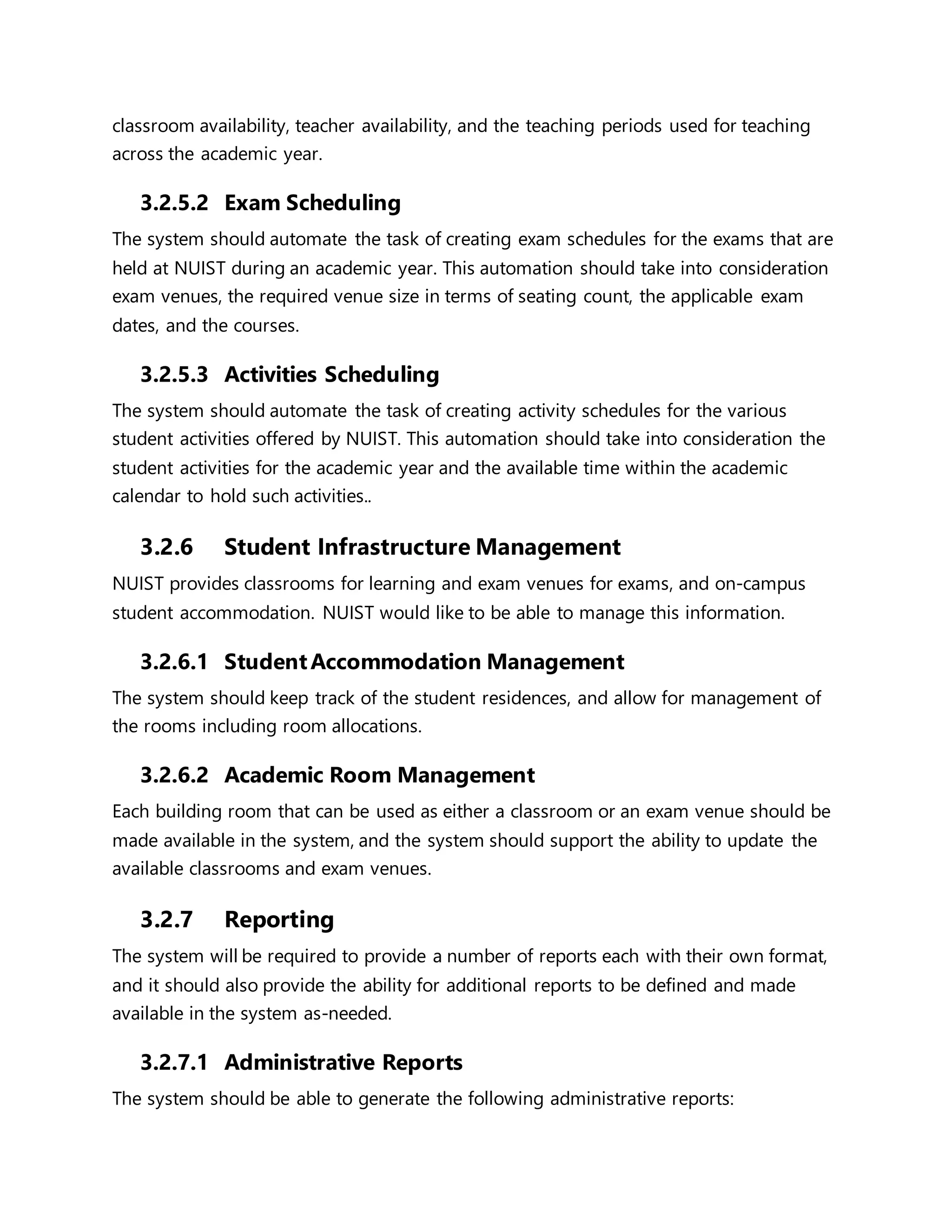 Student management system analysis document | DOCX