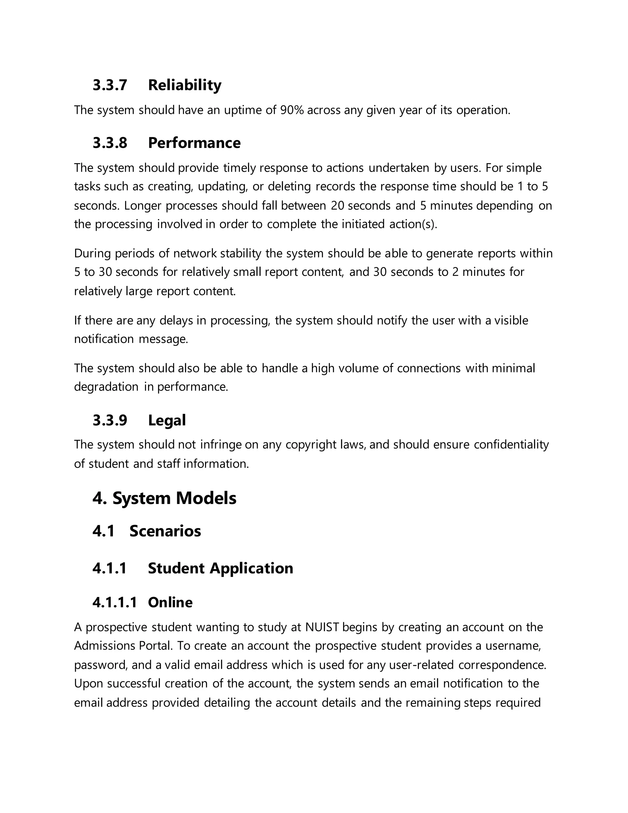 Student management system analysis document | DOCX