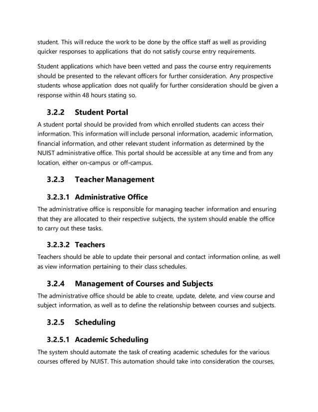 Student management system analysis document | PDF