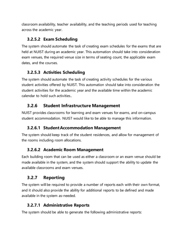 Student management system analysis document | DOCX