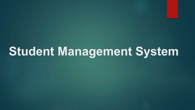 Student Management System of database system.pptx