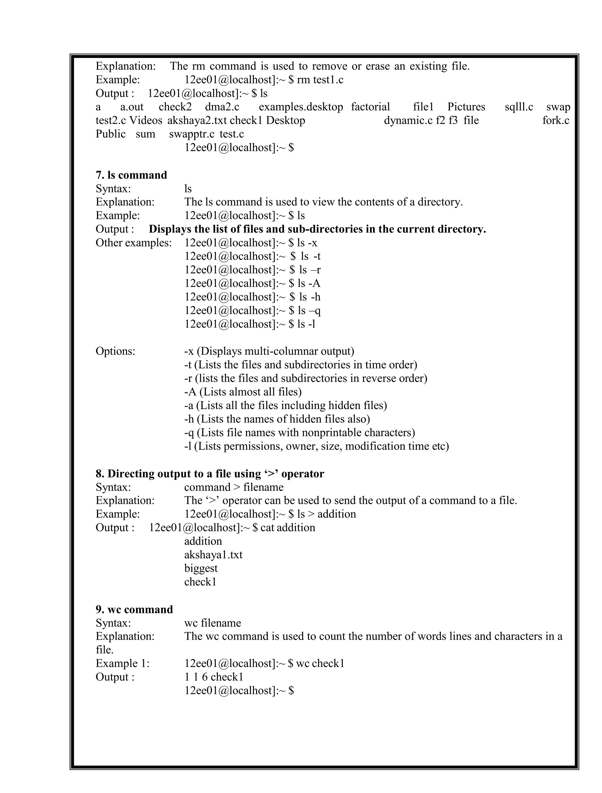 Student manual CSBS (2).pdf for operating systems lab | PDF