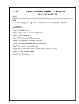 Student manual CSBS (2).pdf for operating systems lab | PDF