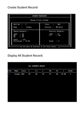 Student marksheet generator | PDF | Computer Software and Applications ...
