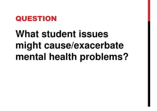 Student Mental Health & Wellbeing | PDF