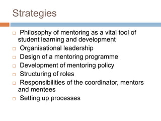 Student mentoring: A case study | PPTX