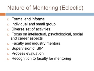 Student mentoring: A case study | PPTX