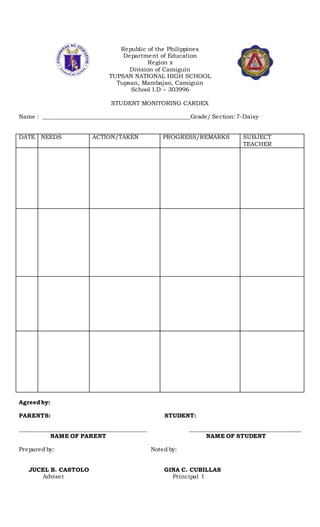 Studentmonitoringfailed | DOCX