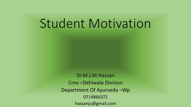 Student motivation | PPTX