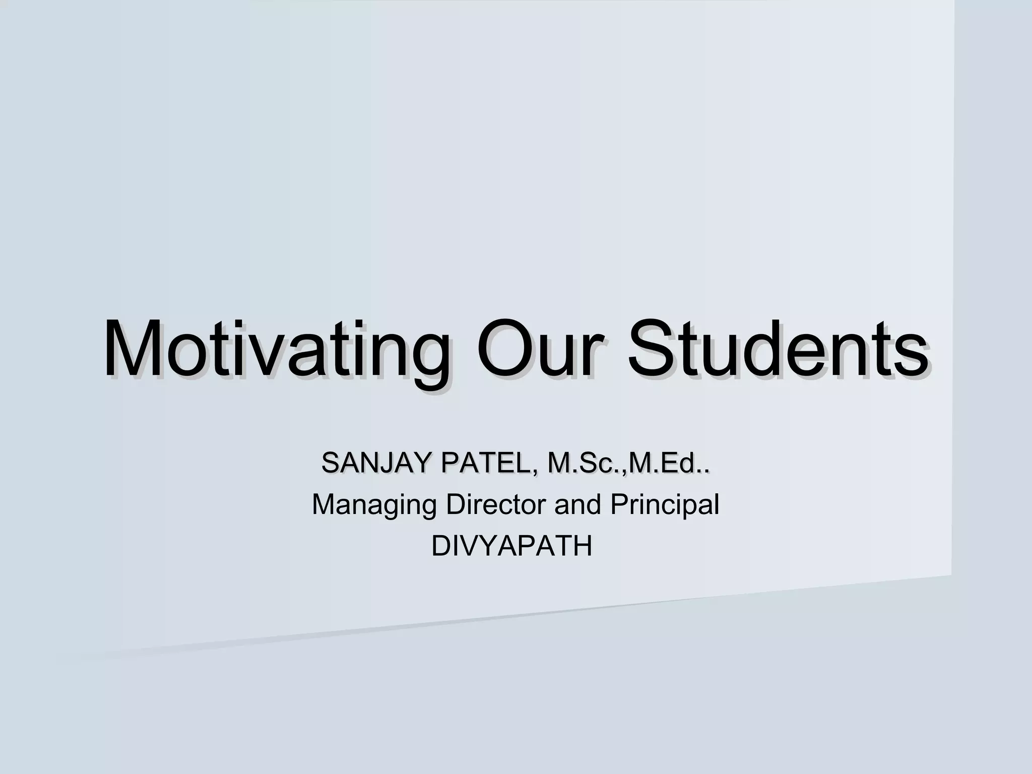 Student motivation 2 | PPT