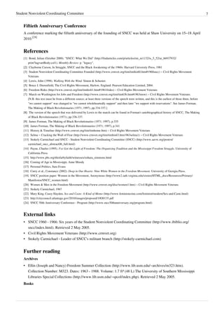 Student Nonviolent Coordinating Committee Position Paper the Basis of ...