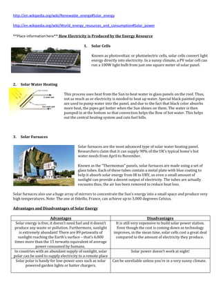 Notes alternative energy sources | DOC