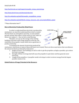 Notes alternative energy sources | PDF