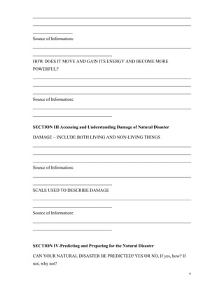 Natural Disasters Note taking Pages | PDF