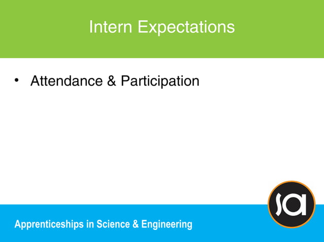 ASE Intern Orientation | PPT