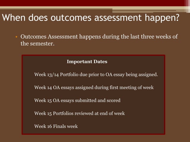 CWI Student outcomes power point | PPT