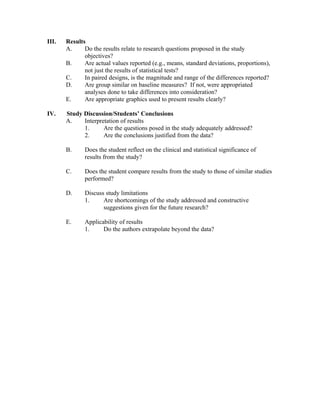 Student outline for journal club | PDF
