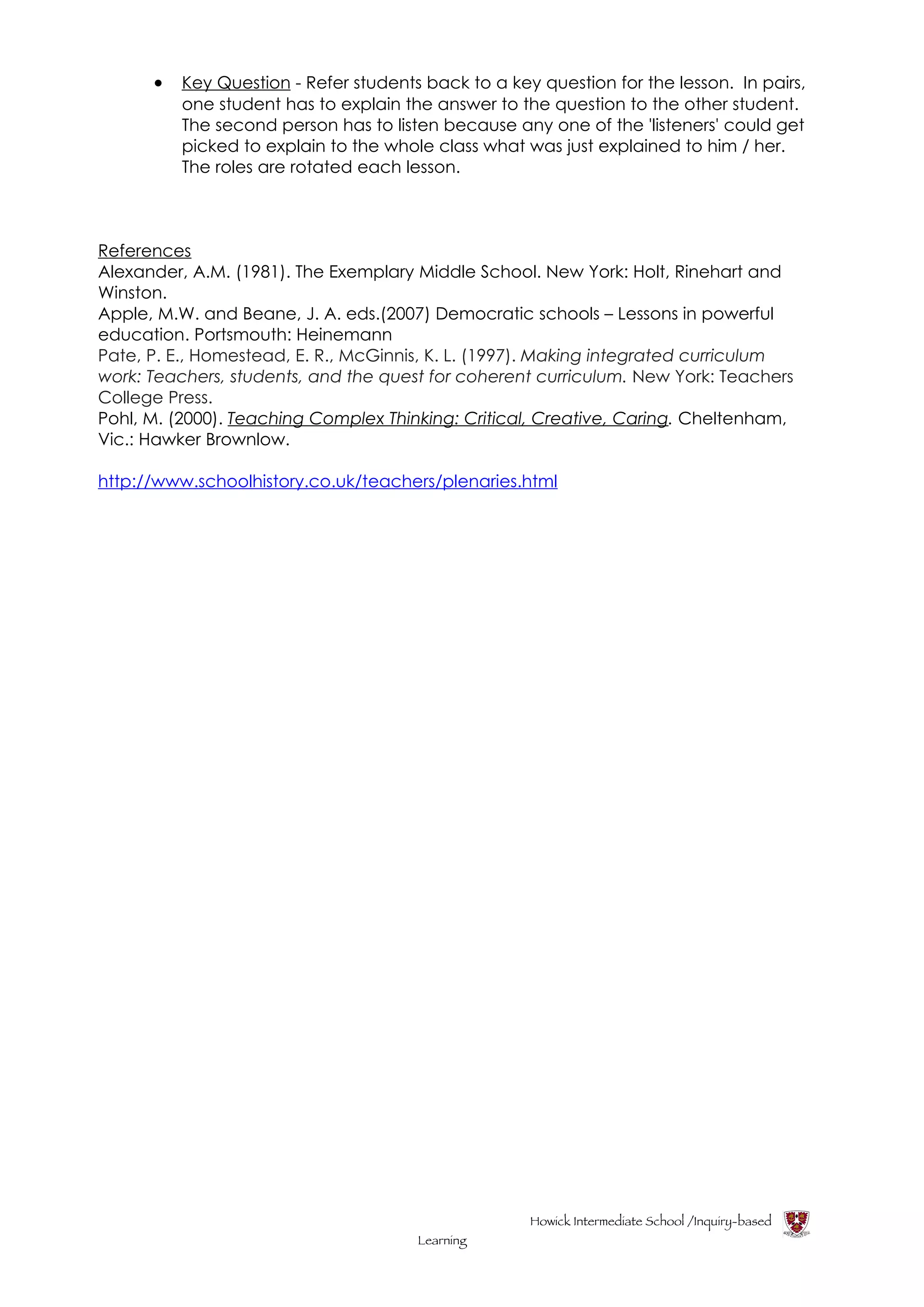 Student Ownership | DOC