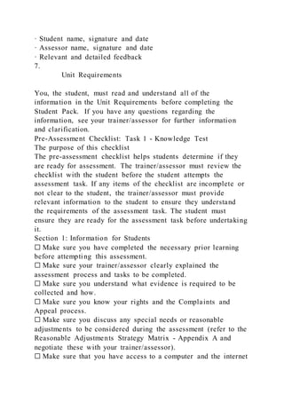 Student Pack1. Student and trainer detailsSt | DOCX