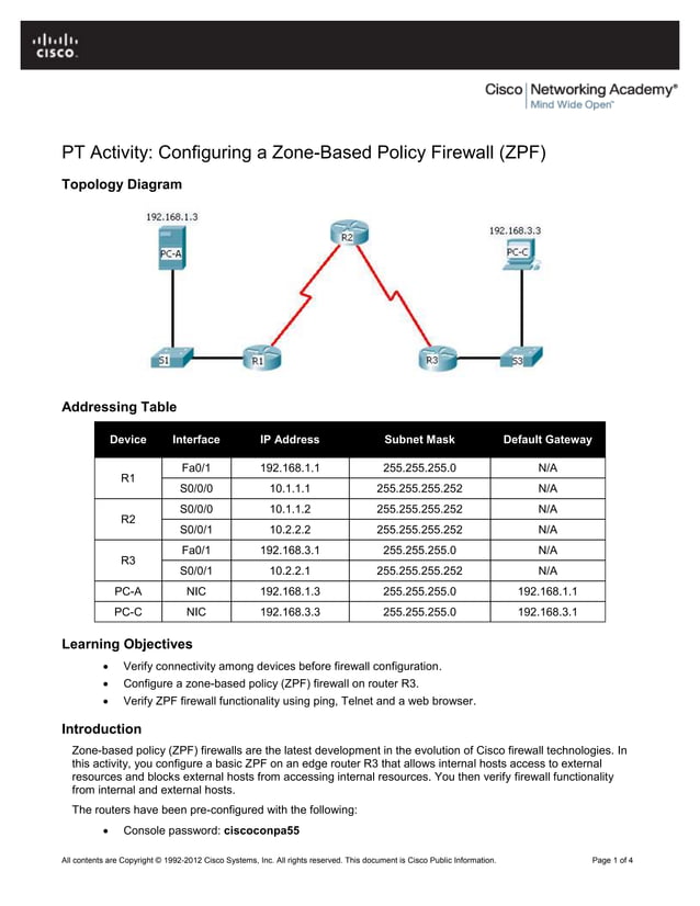Student packet tracer manual v1.1 | PDF