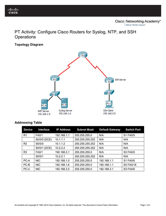 Student packet tracer manual v1.1 | PDF