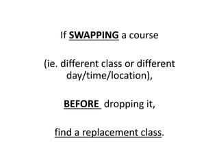 Student Planning - Adding and Dropping | PPT