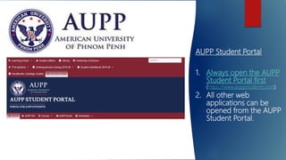 AUPP Student Portal | PPTX
