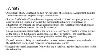 Student Portfolio.pptxTesting -Evaluation | PPT