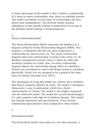 Student POST Database processing models showcase the logical s.docx