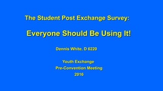 Student post exchange survey | PPT