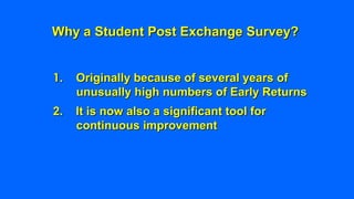 Student post exchange survey | PPT