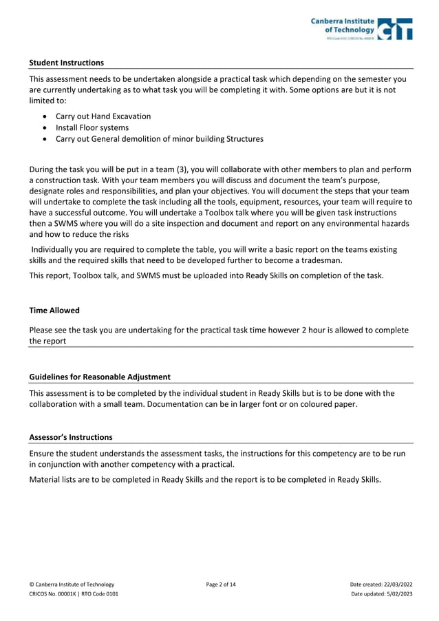 Work Effectively and Sustainably_Student Practical Assessment.docx