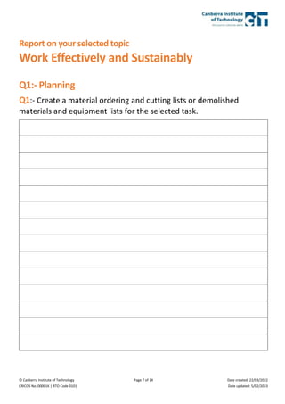 Work Effectively and Sustainably_Student Practical Assessment.docx