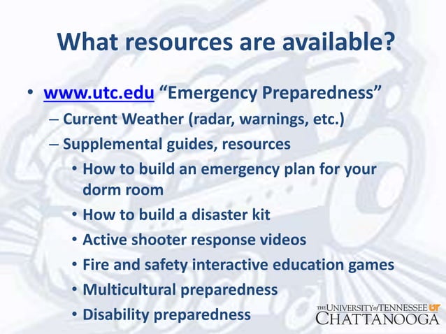 Student Preparedness @ UTC | PPT