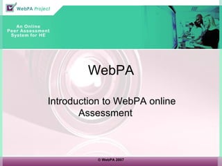 Student Pres 300407 | PPT