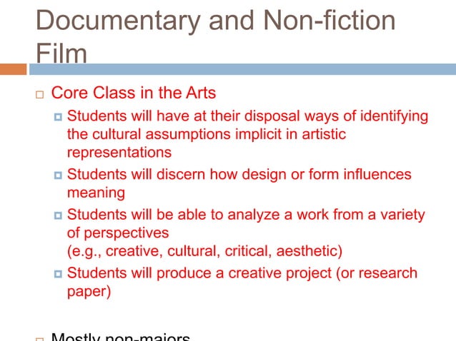 Student produced documentaries_jsarachan | PPTX