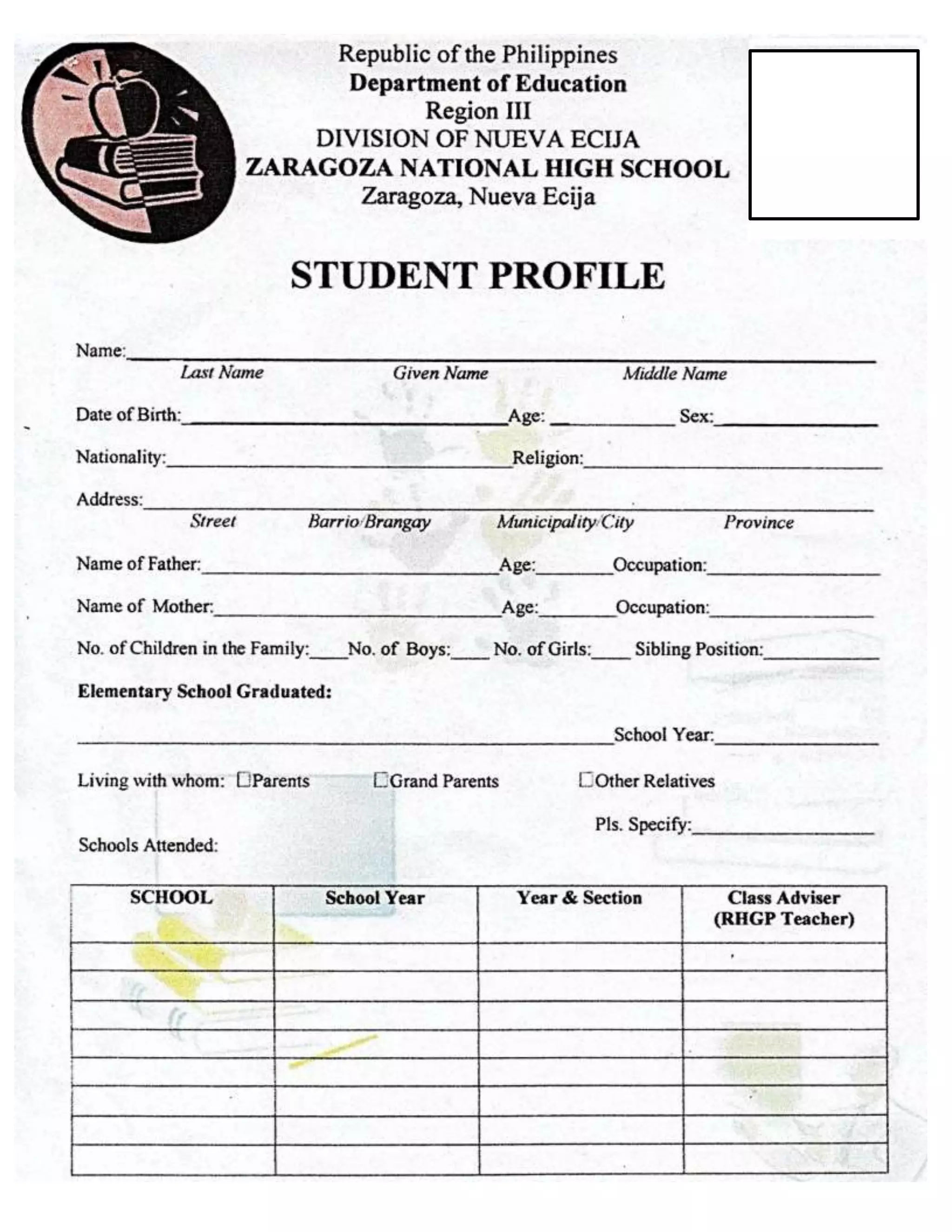 Student profile | DOCX