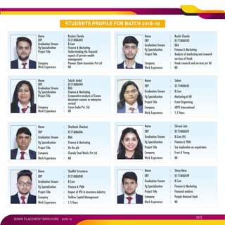 Student profile 2018 19 | PDF