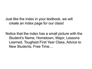 Student profile project aca 450 | PPT