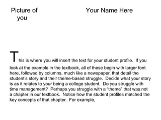 Student profile project aca 450 | PPT