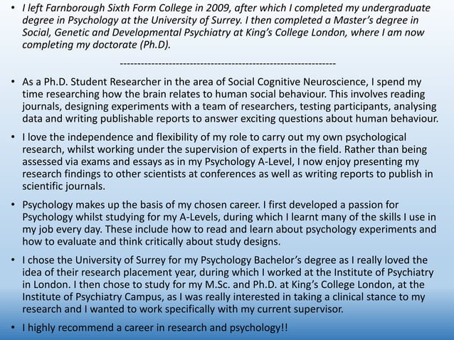 Student profiles powerpoint | PPT