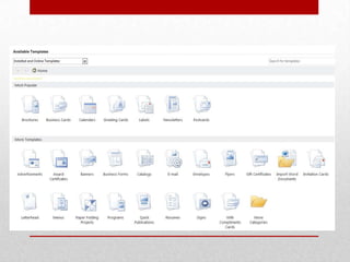 Student project ideas using microsoft publiher | PPTX
