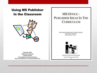 Student project ideas using microsoft publiher | PPTX