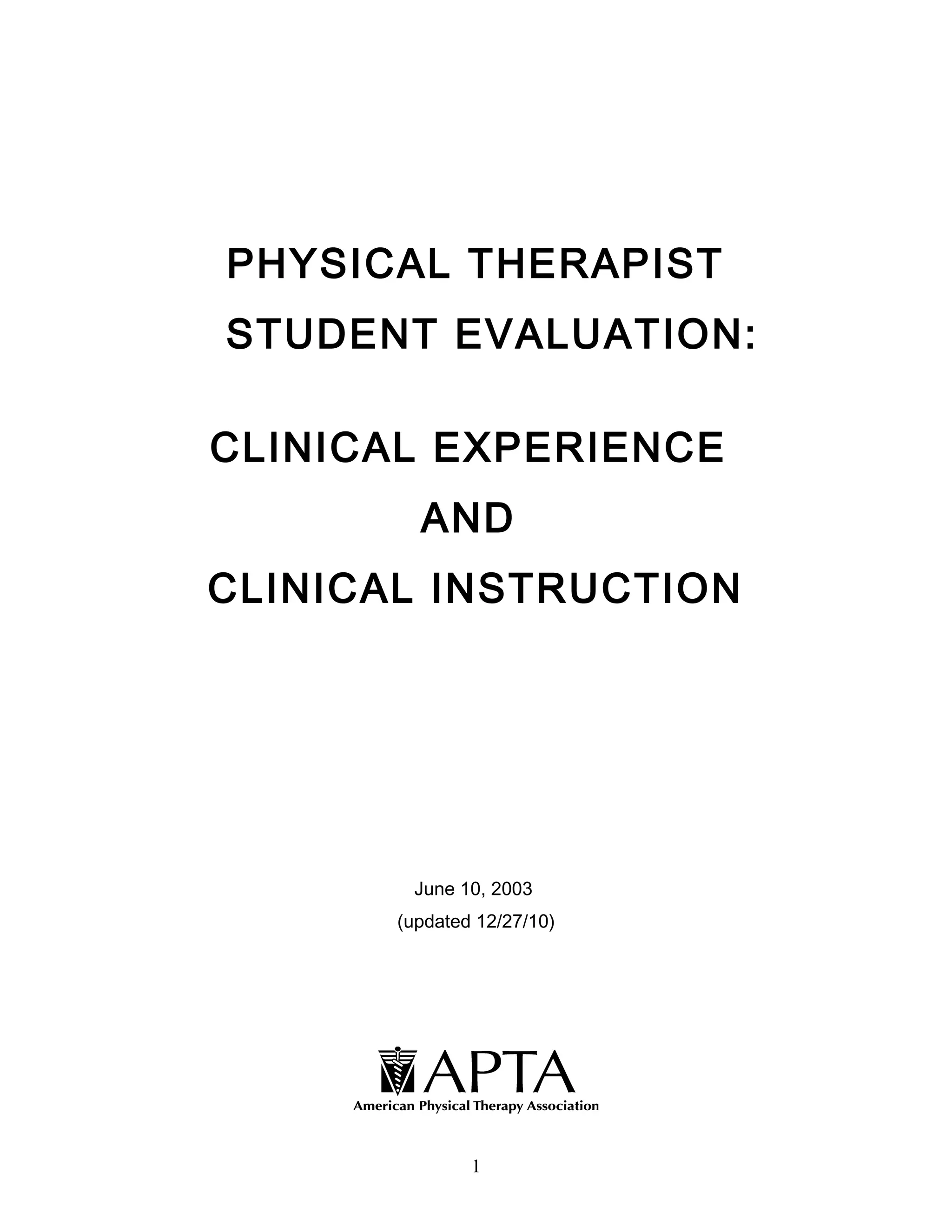 Student pt evaluationform | DOC