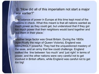Student Questions on Imperialism - 3A | PPT | Death, Injury, or ...