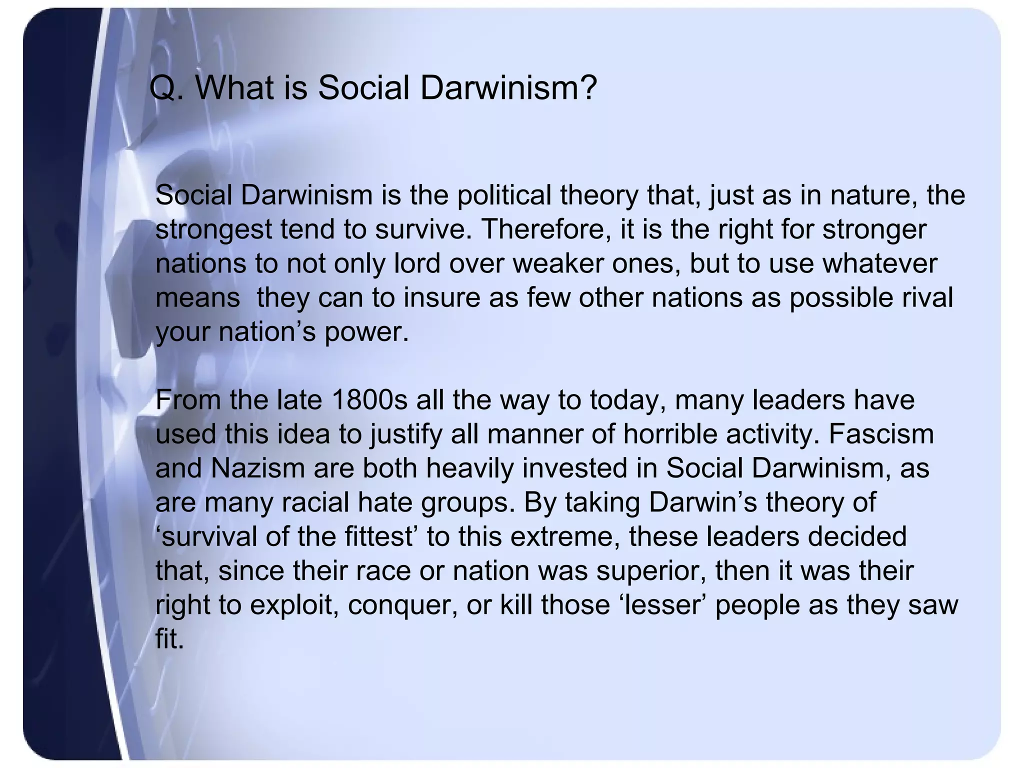 Student Questions on Imperialism - 8B | PPT