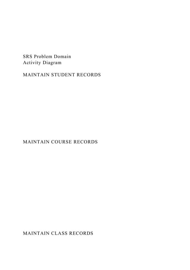 Student Records System SRS – Requirements DefinitionsNon.docx | Secondary Education | Education