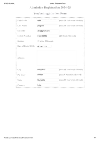Student Registration Form sample web.pdf
